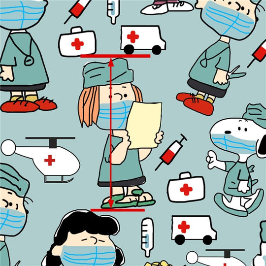 Charlie Brown/ Snoopy Medical Smooth Printed Faux Leather Sheet ...