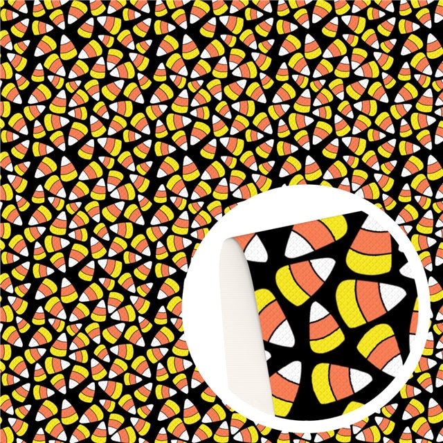 Candy Corn Halloween Textured Liverpool/ Bullet Fabric – FeeFiFauxLeather