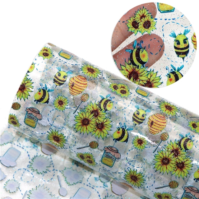 Bees and Hives Printed See Through Sheet Clear Transparent Sheet ...