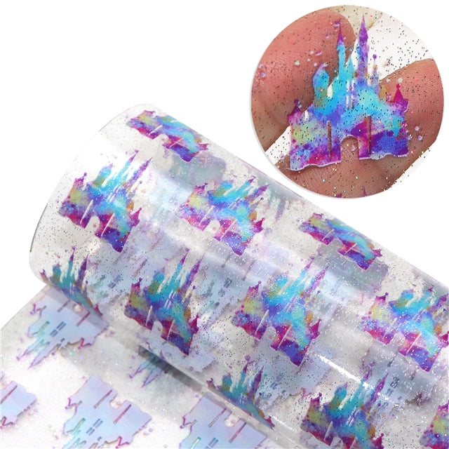 Colorful Castle Printed See Through, Clear, Transparent Sheet ...